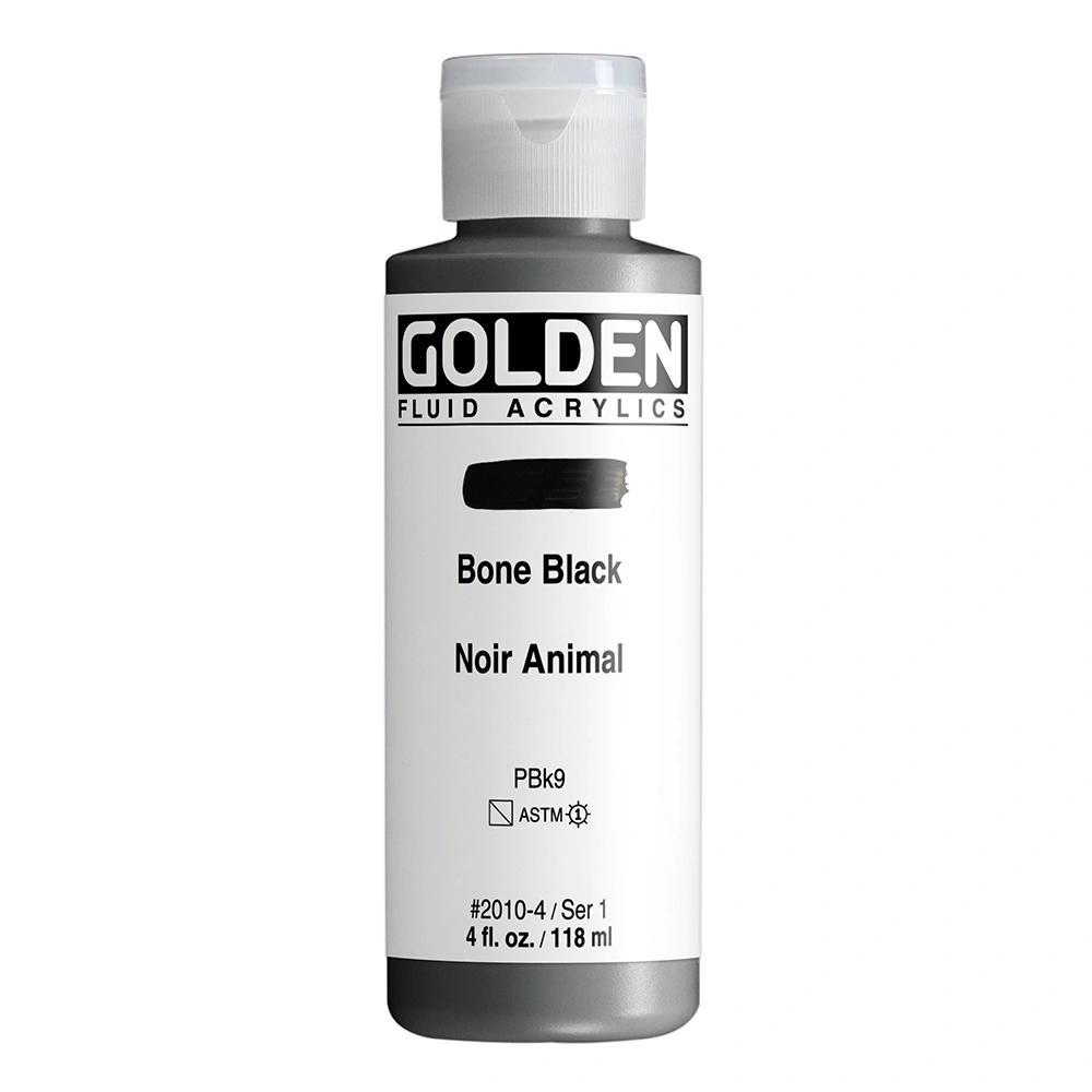 Fluid Acrylic Color - Bone Black | Golden Artist Colors