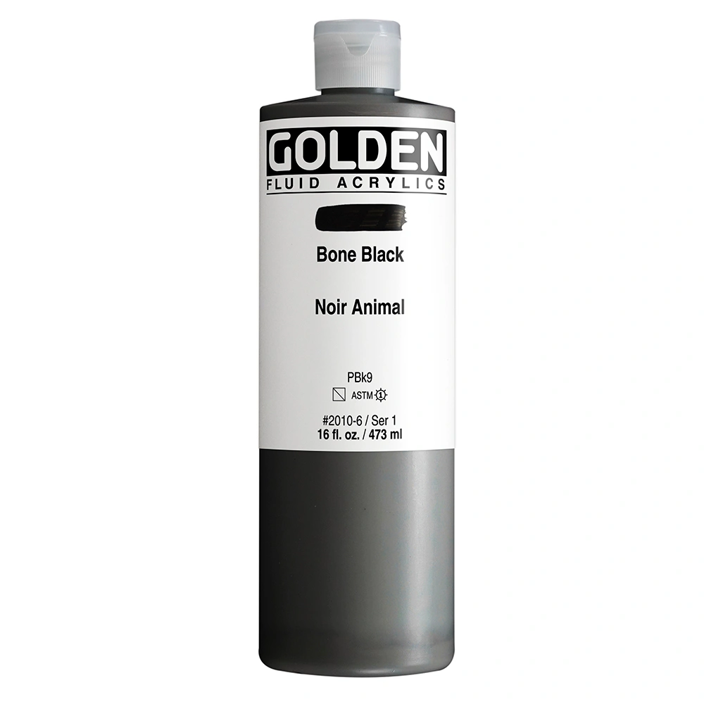 Fluid Acrylic Color - Bone Black | Golden Artist Colors