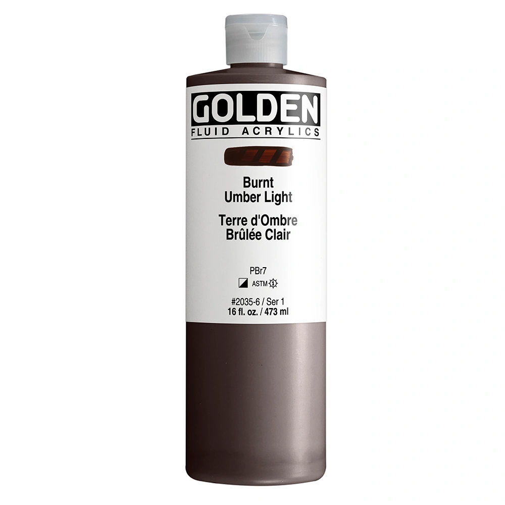 Fluid Acrylic Color - Burnt Umber Light | Golden Artist Colors