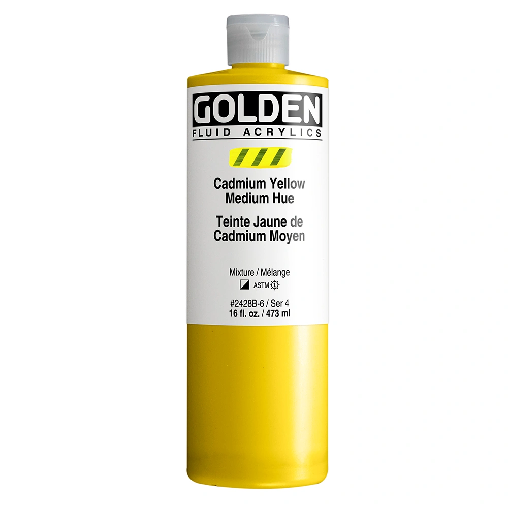 Fluid Acrylic Color - Cadmium Yellow Medium Hue | Golden Artist Colors