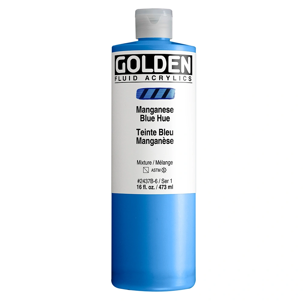 Fluid Acrylic Color - Manganese Blue Hue | Golden Artist Colors