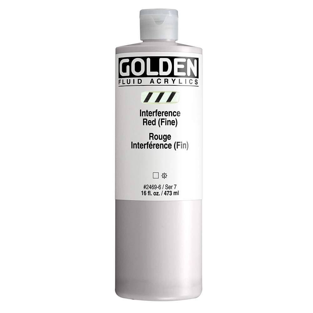 Fluid Acrylic Color - Interference Red (Fine) | Golden Artist Colors
