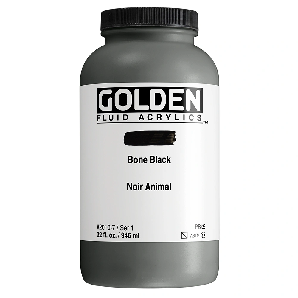 Fluid Acrylic Color - Bone Black | Golden Artist Colors