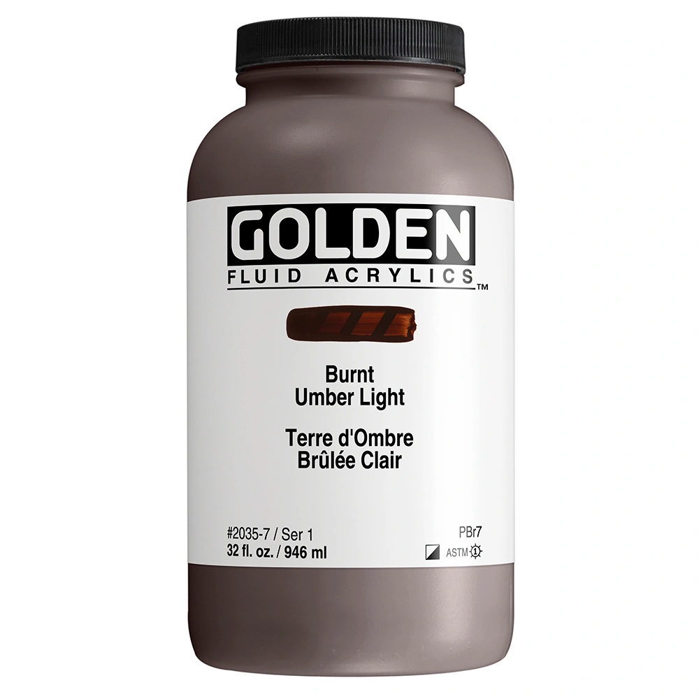 Fluid Acrylic Color - Burnt Umber Light | Golden Artist Colors