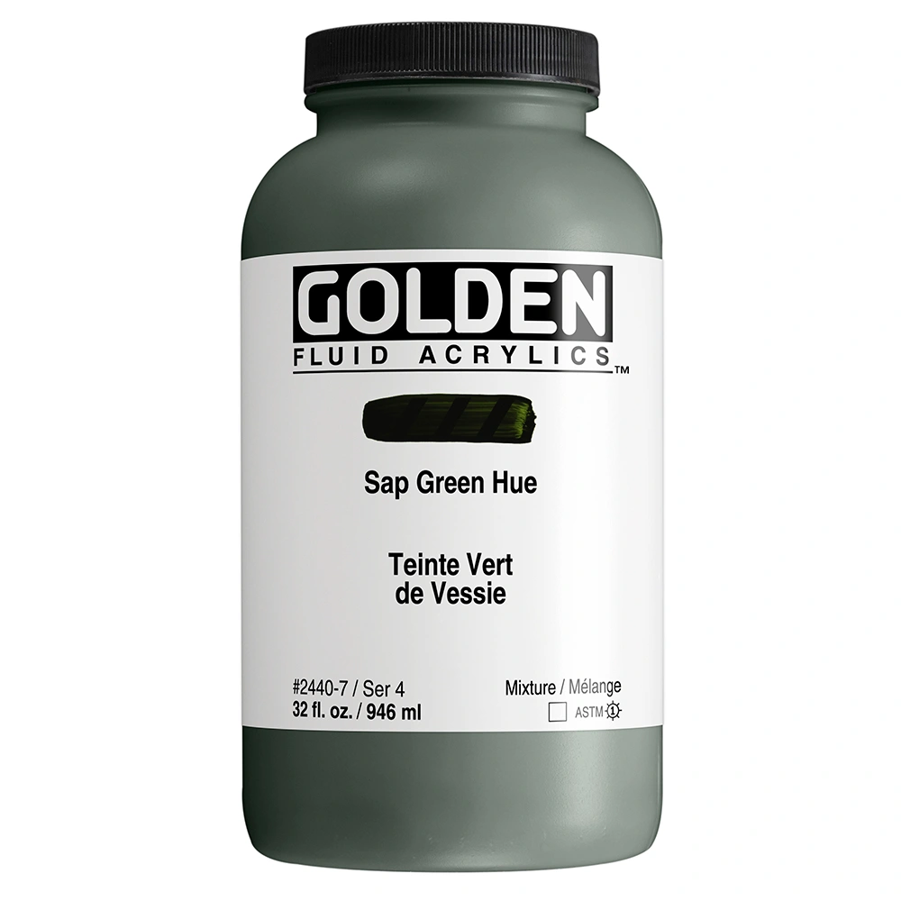 Fluid Acrylic Color - Sap Green Hue | Golden Artist Colors