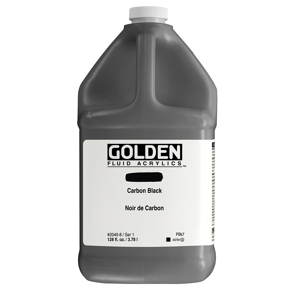 Fluid Acrylic Color - Carbon Black | Golden Artist Colors