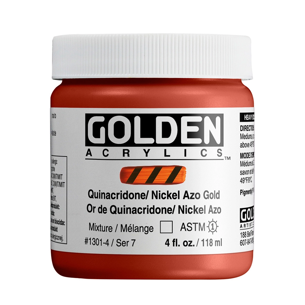 Heavy Body Acrylic Color - Quinacridone / Nickel Azo Gold | Golden ...