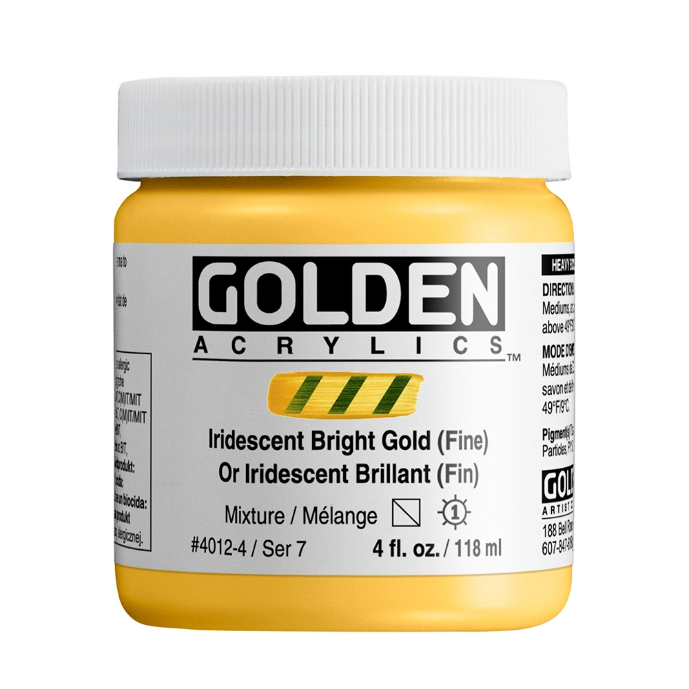 Heavy Body Acrylic Color - Iridescent Bright Gold (Fine) | Golden ...