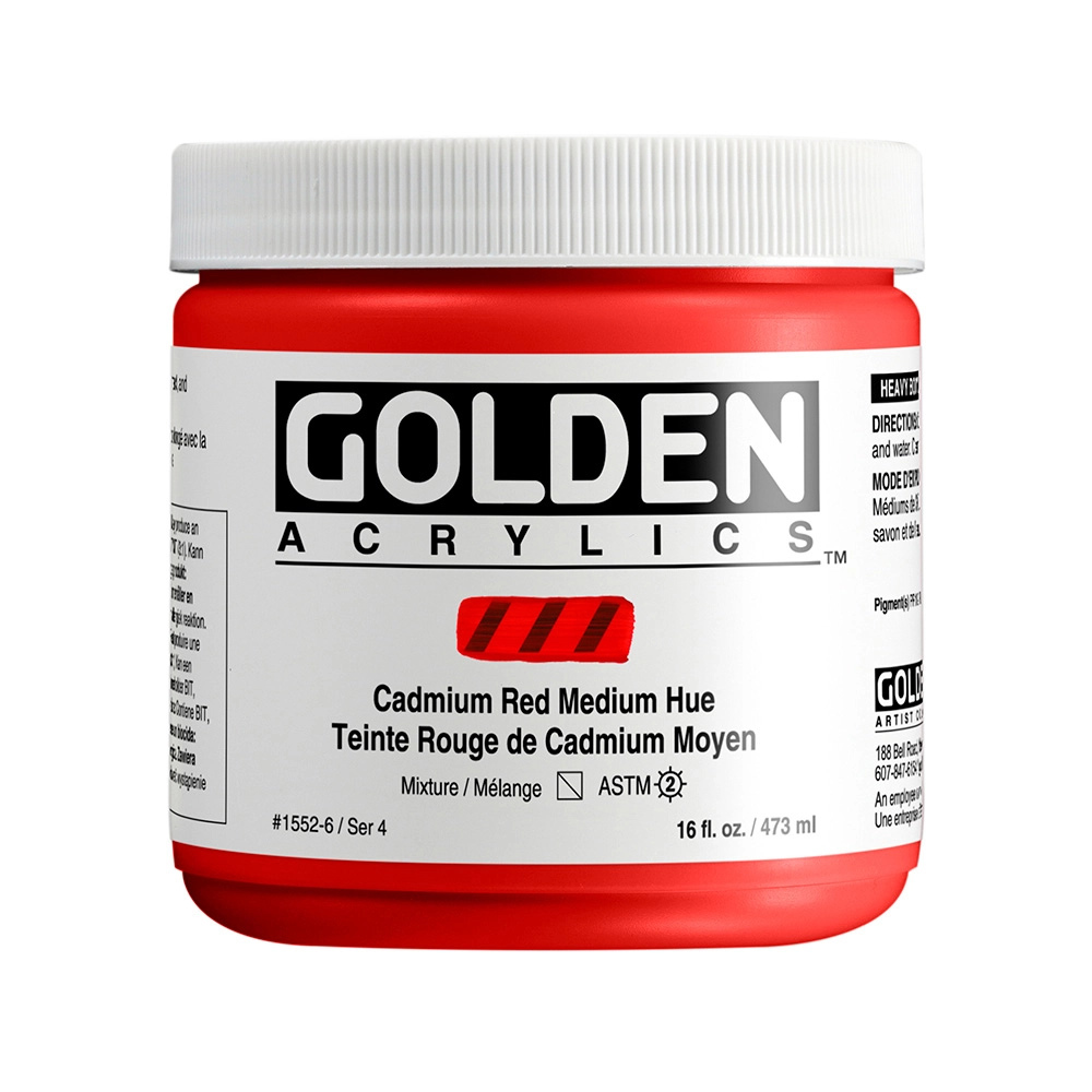 Heavy Body Acrylic Color - Cadmium Red Medium Hue | Golden Artist Colors