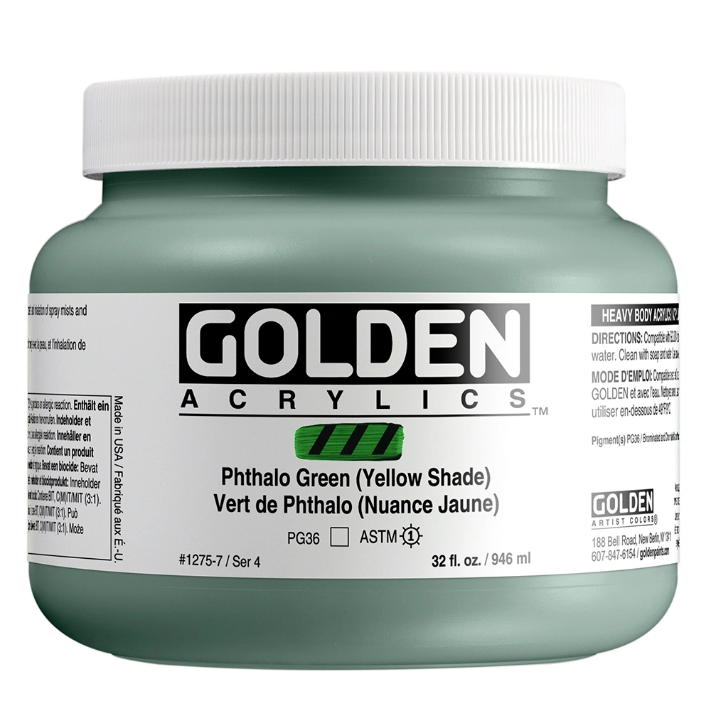 Heavy Body Acrylic Color - Phthalo Green (Yellow Shade) | Golden Artist ...