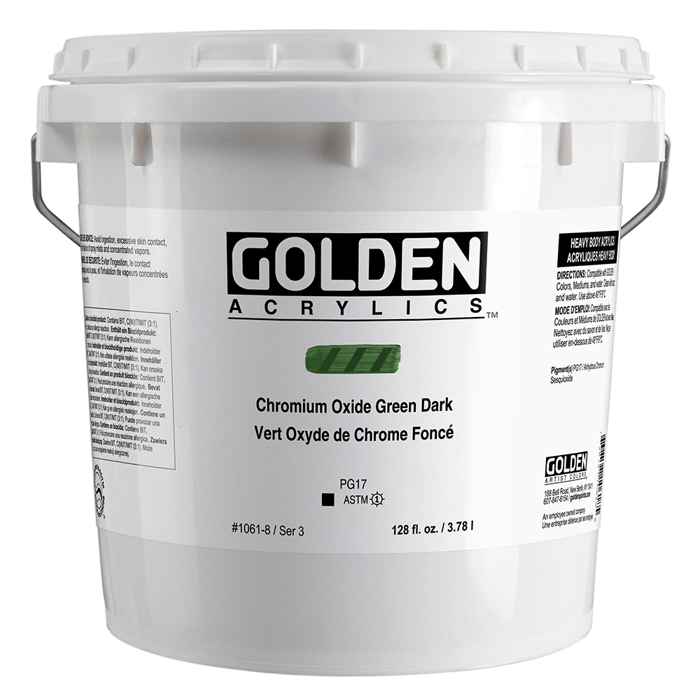 Heavy Body Acrylic Color - Chromium Oxide Green Dark | Golden Artist Colors