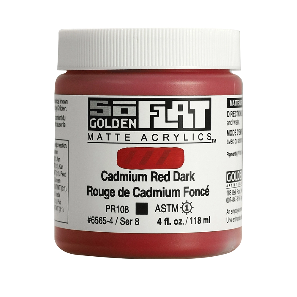 SoFlat Matte Acrylic Color - Cadmium Red Dark | Golden Artist Colors