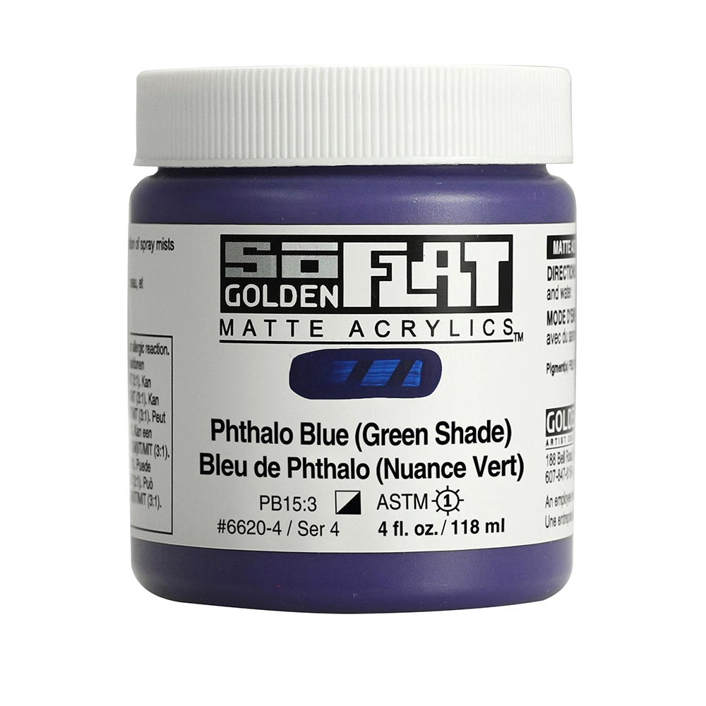 SoFlat Matte Acrylic Color - Phthalo Blue (Green Shade) | Golden Artist ...