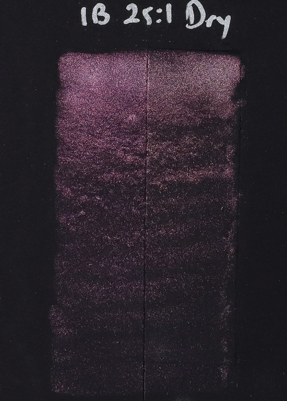 QoR Interference Red watercolor lightfast test result photograph of a ...
