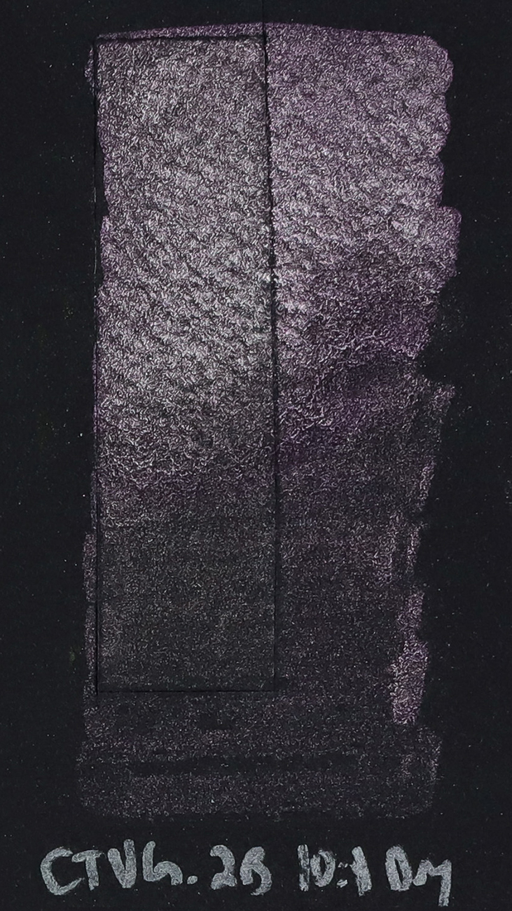QoR Interference Green-Violet color shift watercolor lightfast test ...